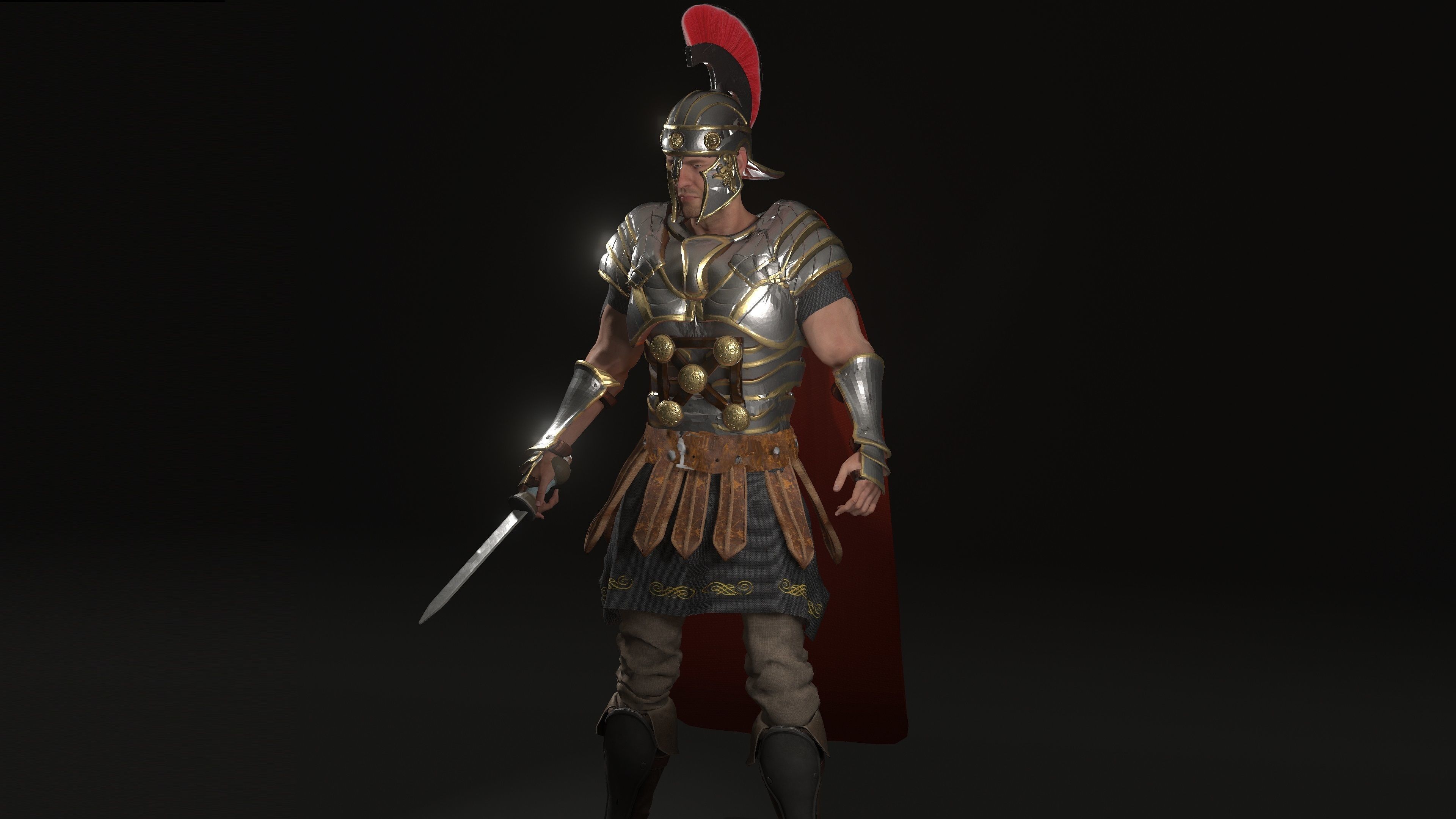 3D model Roman Soldier VR / AR / low-poly | CGTrader