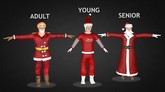 3D model Santa Claus VR / AR / low-poly | CGTrader