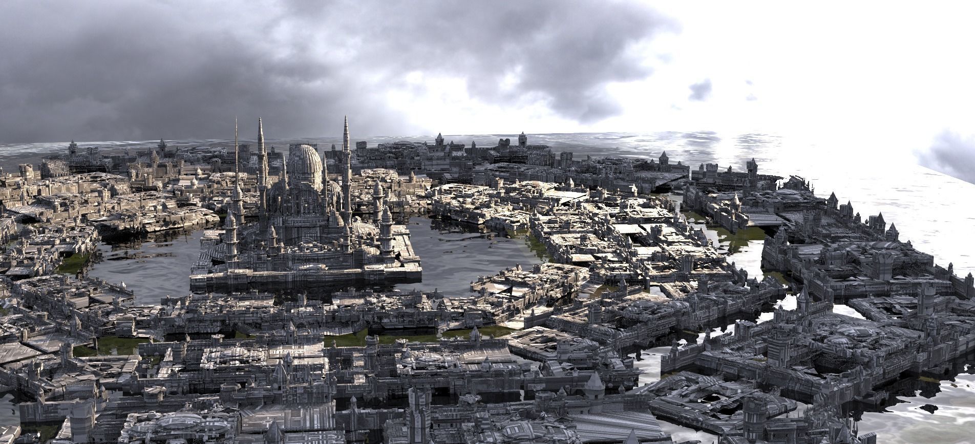 Star Wars Coruscant inspired City Senators buildings 3D model 3D model ...