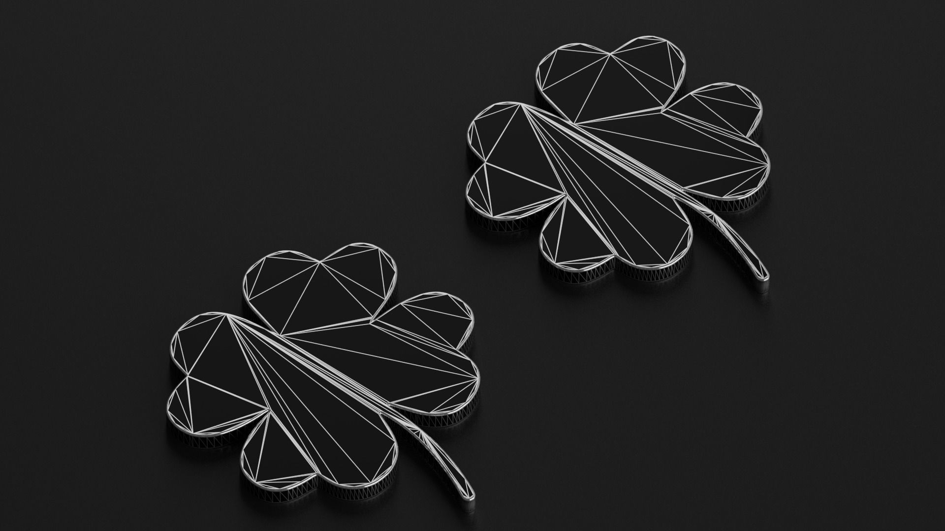 Lucky Four Leaf Clover 3D model | CGTrader