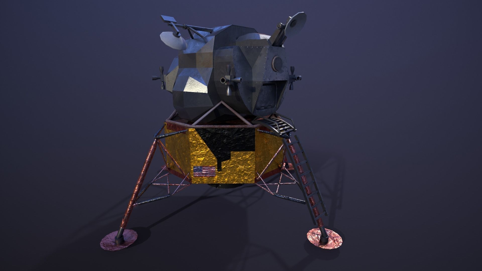 3D model Apollo 11 Lunar Module Eagle VR / AR / low-poly | CGTrader