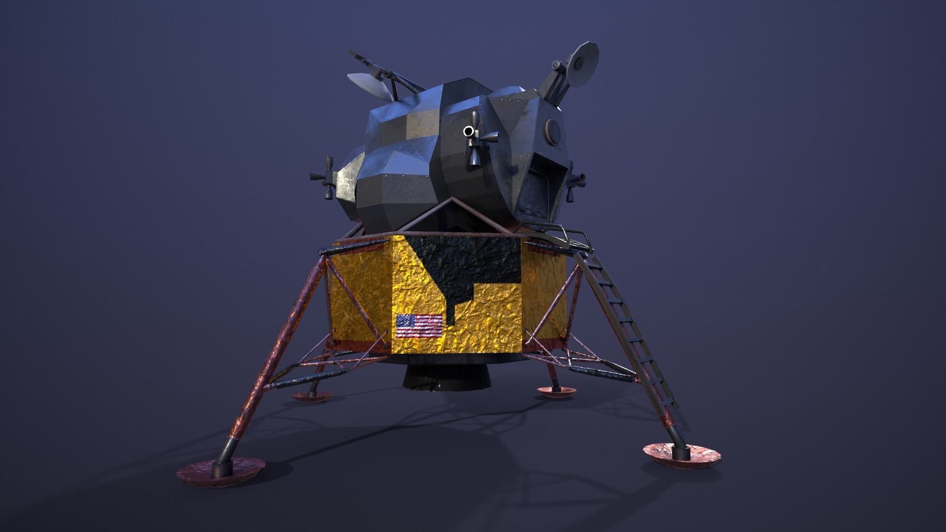 3D model Apollo 11 Lunar Module Eagle VR / AR / low-poly | CGTrader