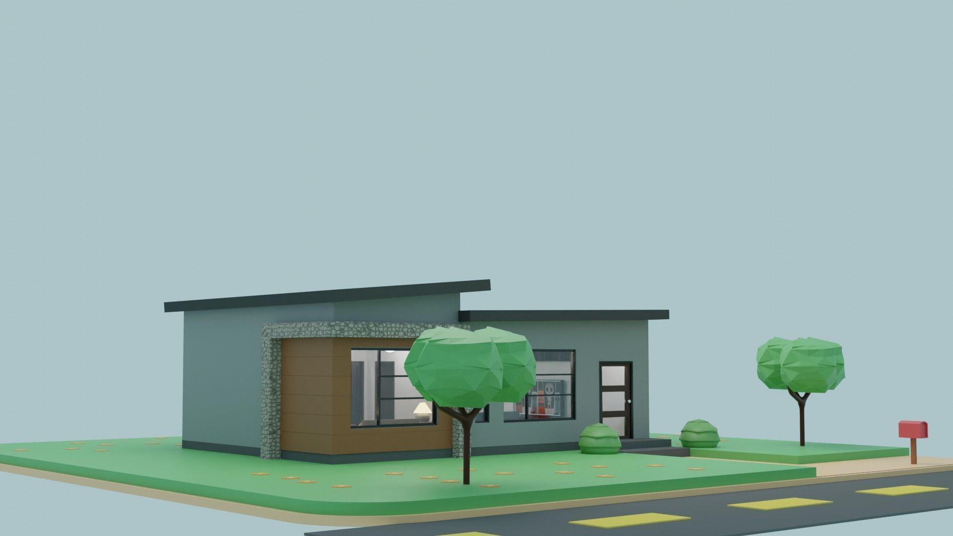 3D model Modern house VR / AR / low-poly | CGTrader
