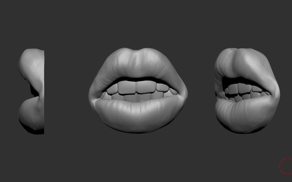 Lips flat Woman Girl 3D print model 3D model 3D printable | CGTrader