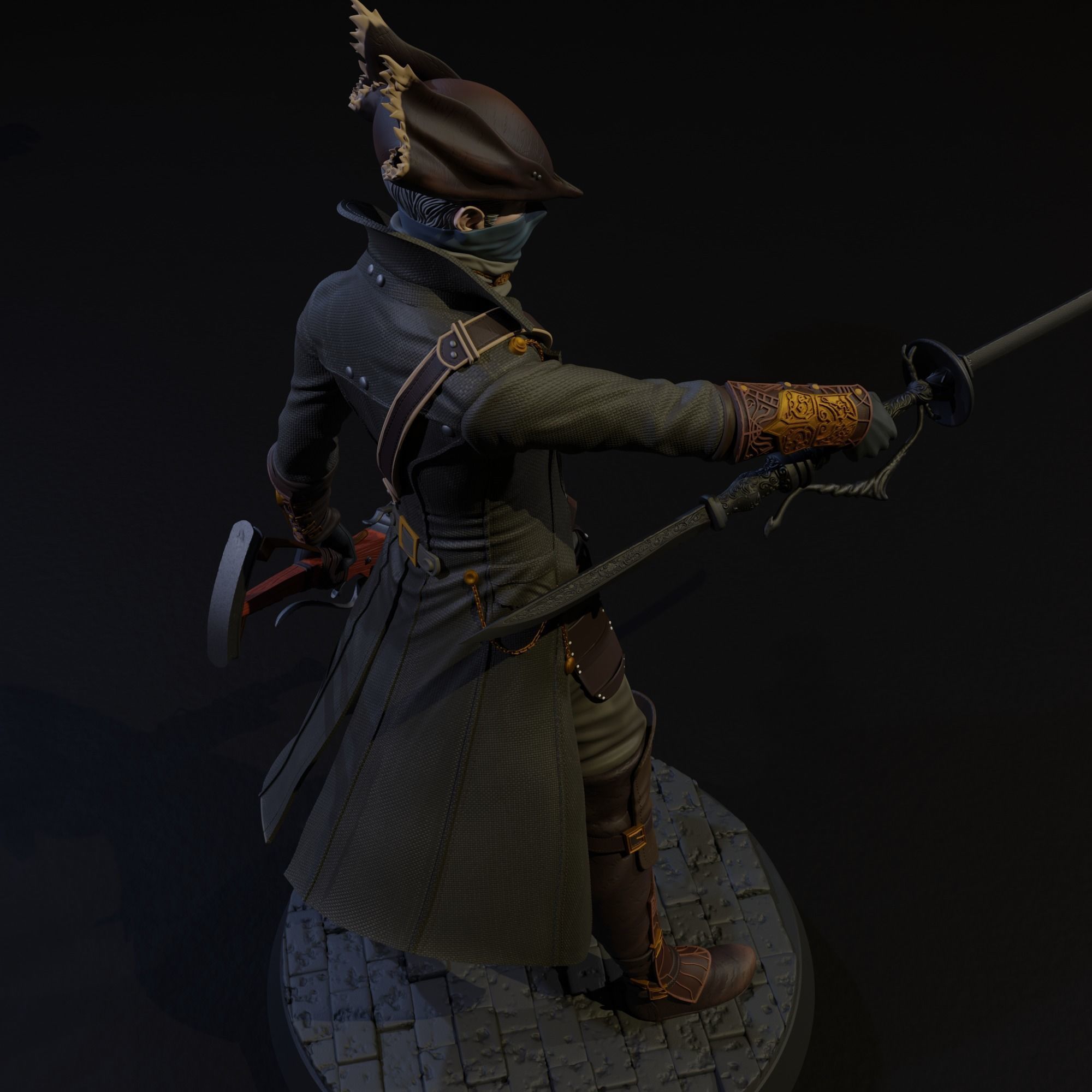 Hunter - BloodBorne 3D model 3D printable | CGTrader