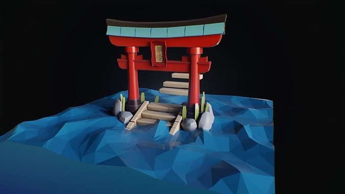 3D model Japanese torii VR / AR / low-poly | CGTrader