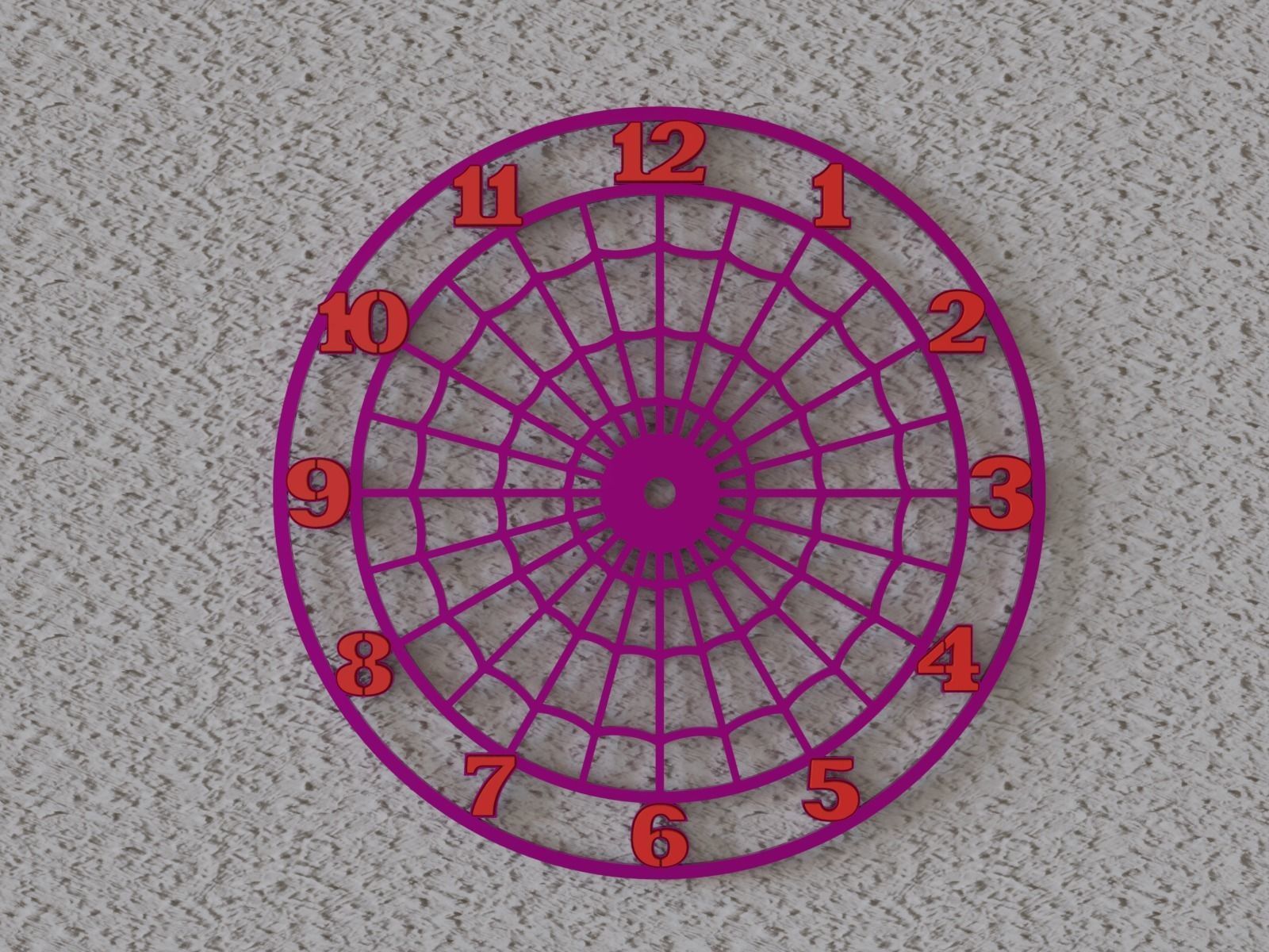 spider web wall clock 3D model 3D printable | CGTrader