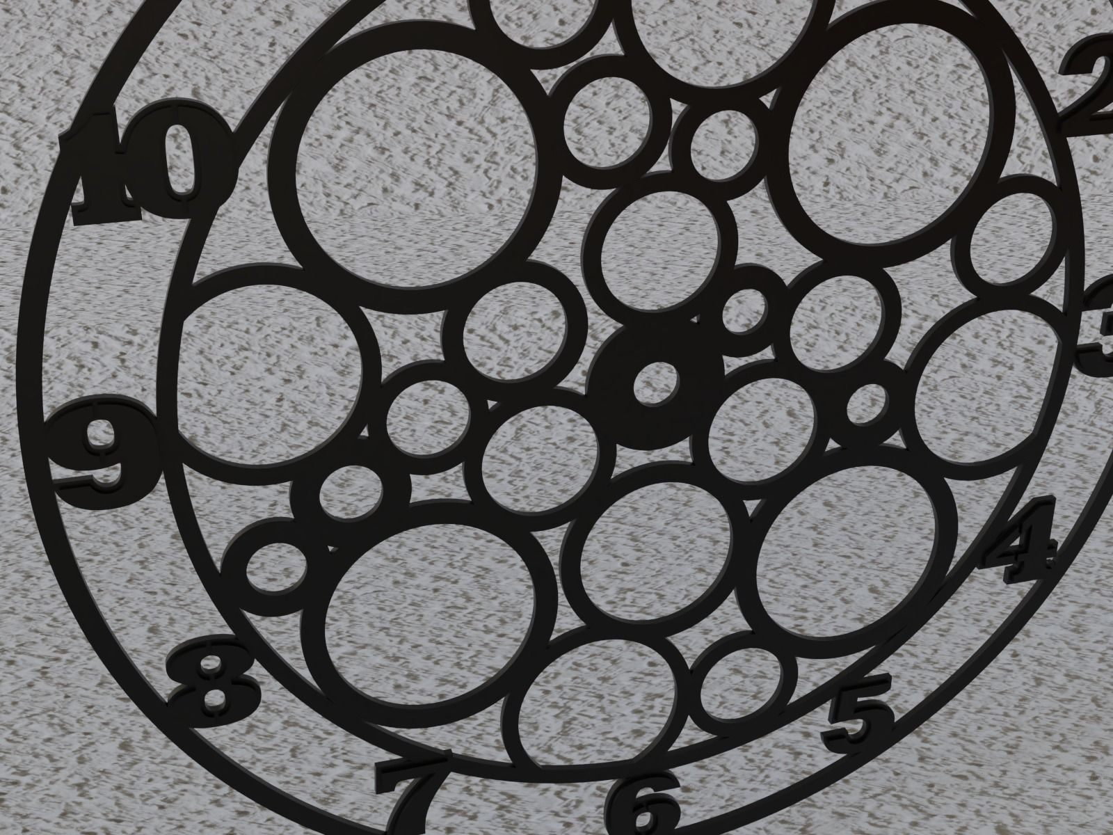 circle shape wall clock 3D model 3D printable | CGTrader