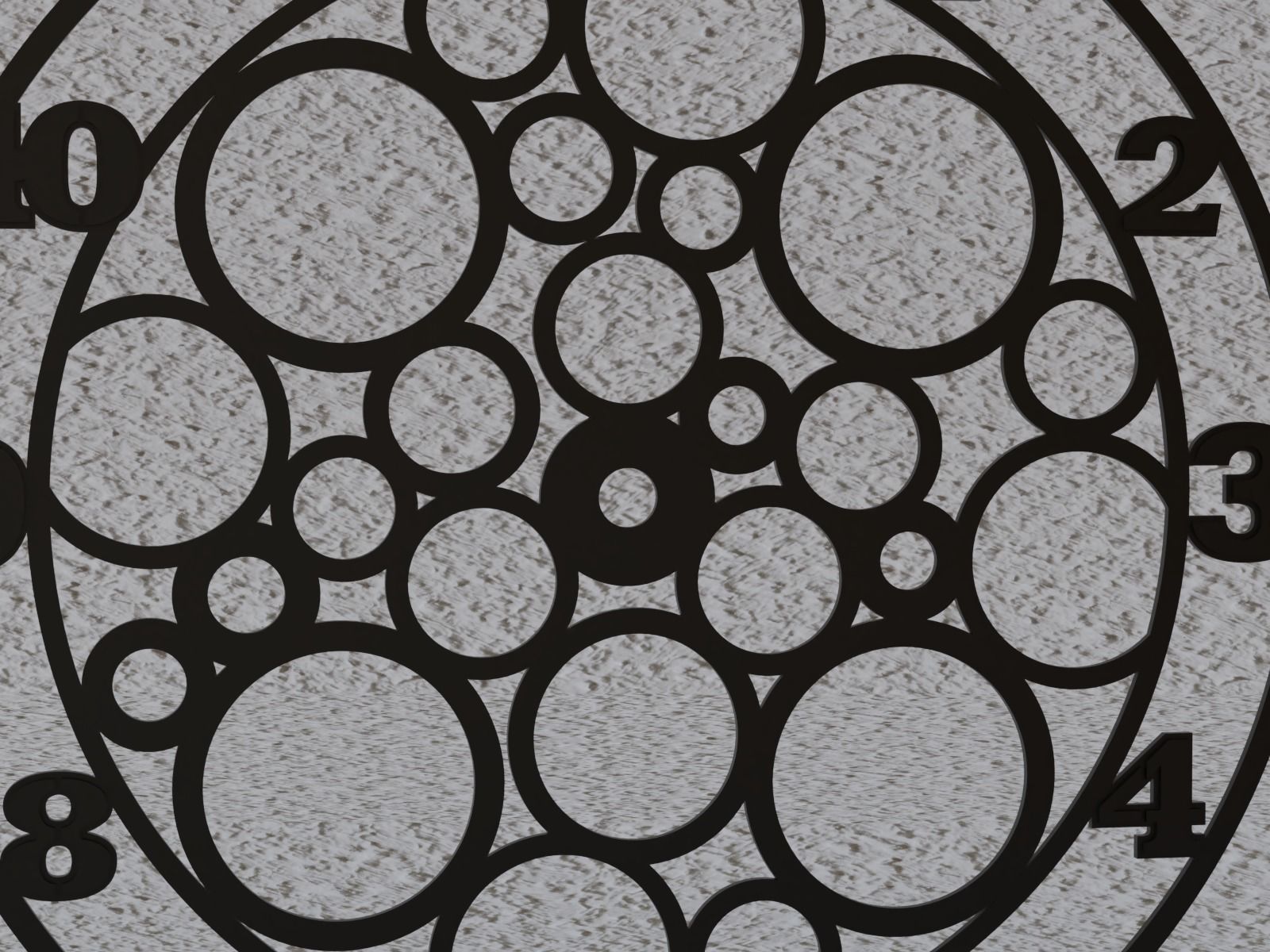 circle shape wall clock 3D model 3D printable | CGTrader