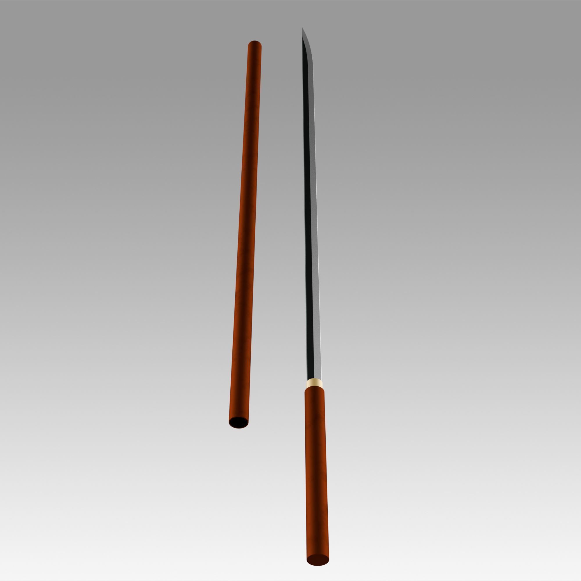 One Piece Fujitora Issho Sword Scabbards Cosplay Weapon Prop 3D model ...