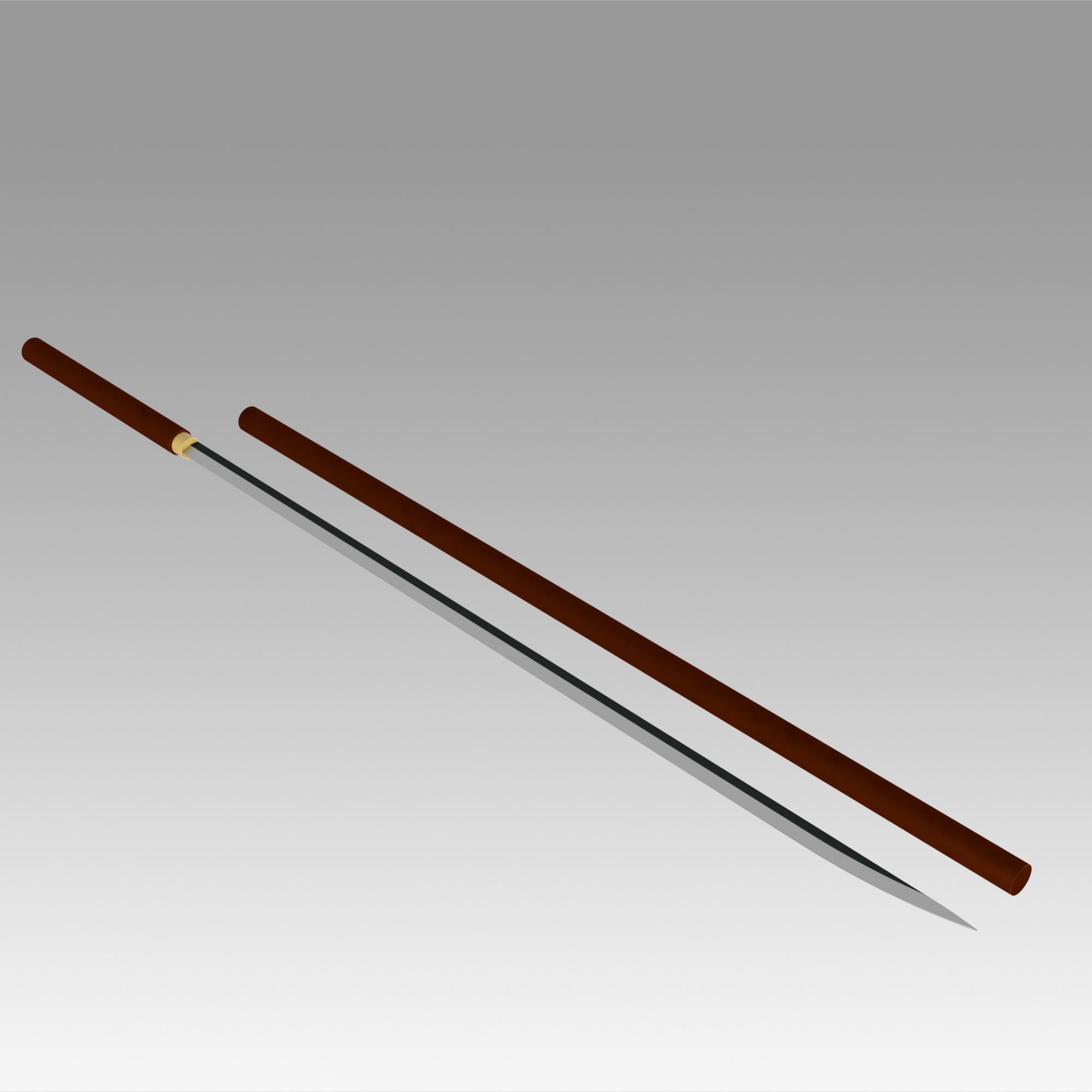 One Piece Fujitora Issho Sword Scabbards Cosplay Weapon Prop 3D model ...