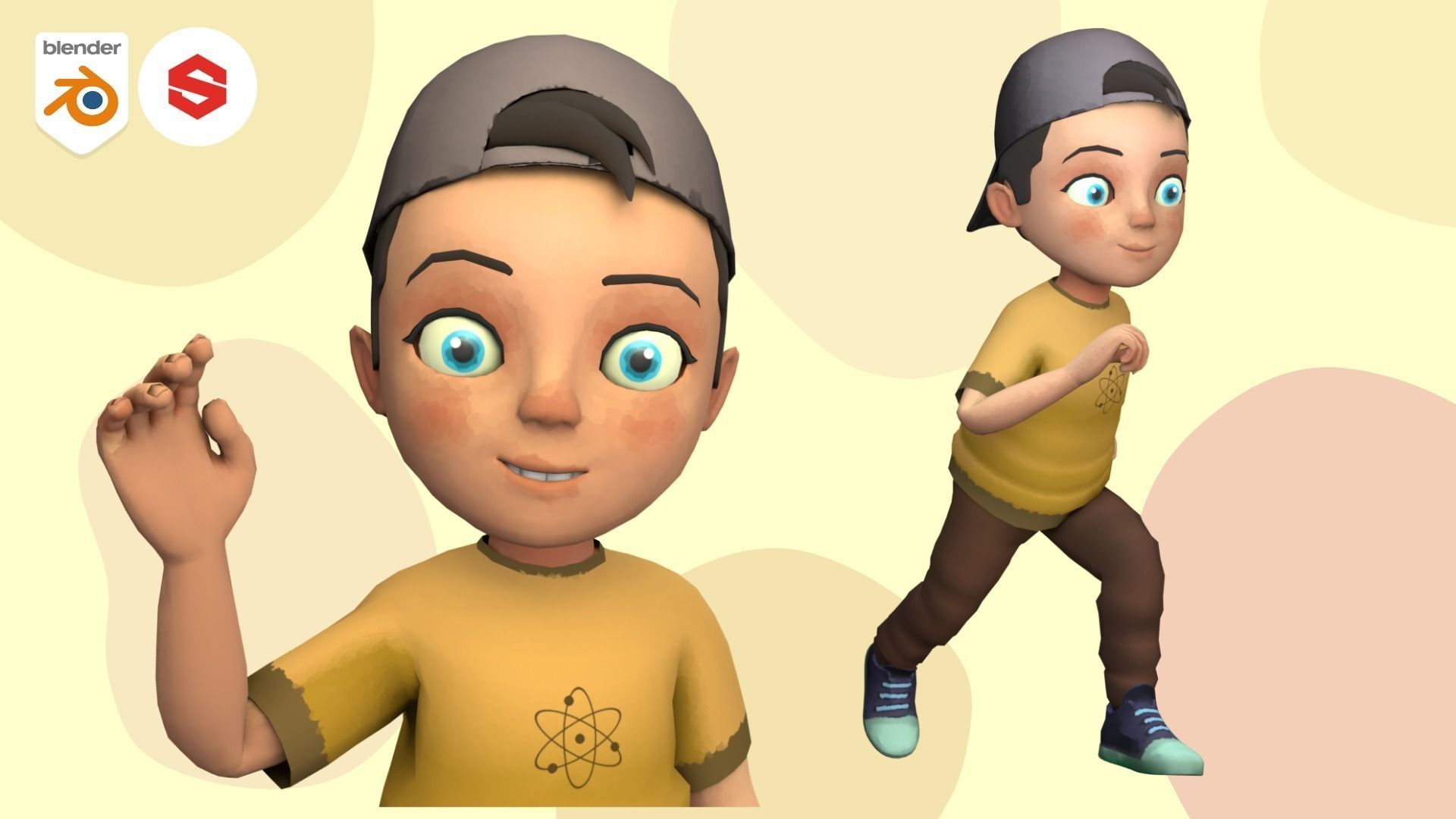 3D model Cartoon Boy Rigged 3D model VR / AR / low-poly | CGTrader