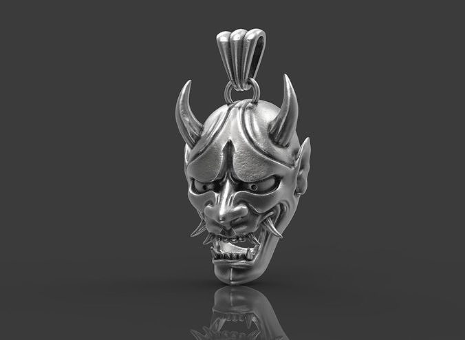 Pendant Oni 3D model 3D printable | CGTrader