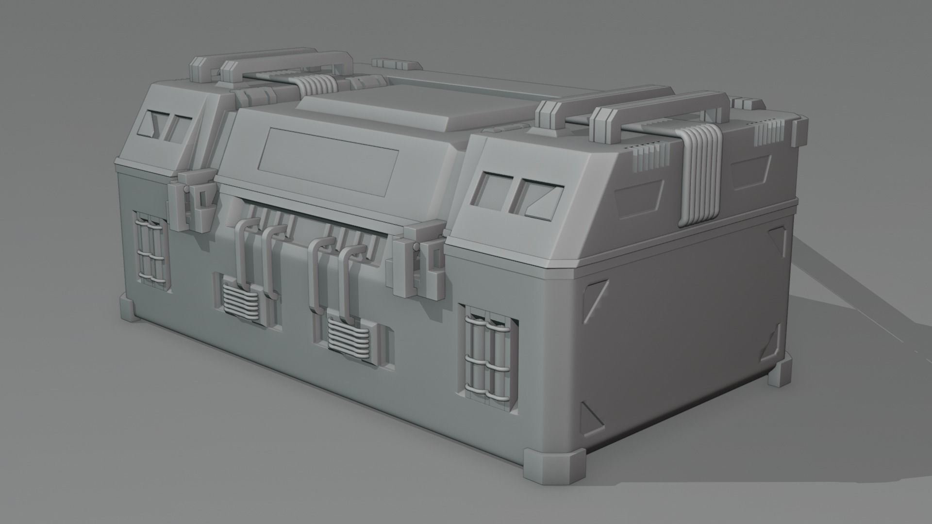 sci-fi chest storage virus box storage free 3D model | CGTrader