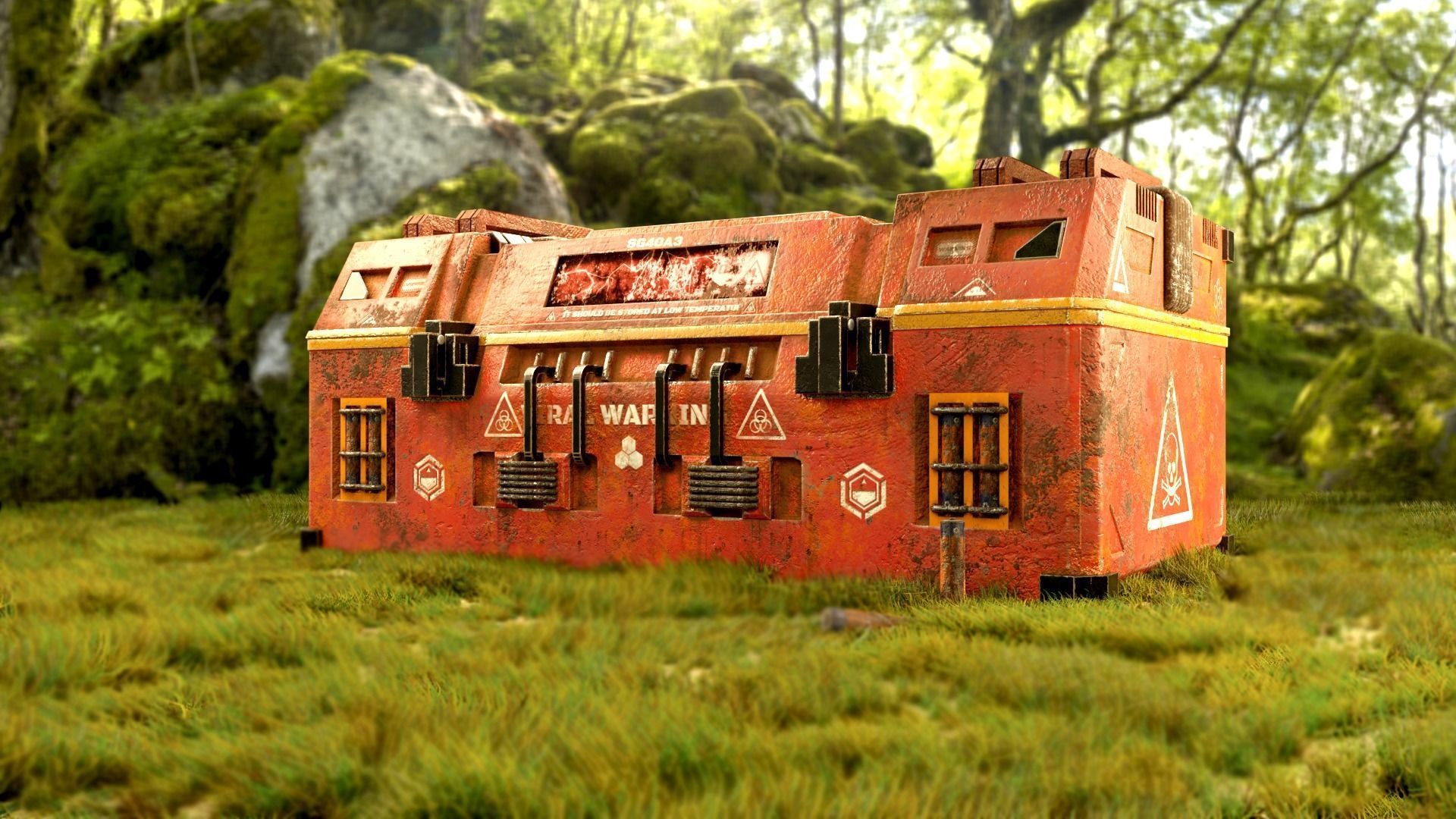 sci-fi chest storage virus box storage free 3D model | CGTrader