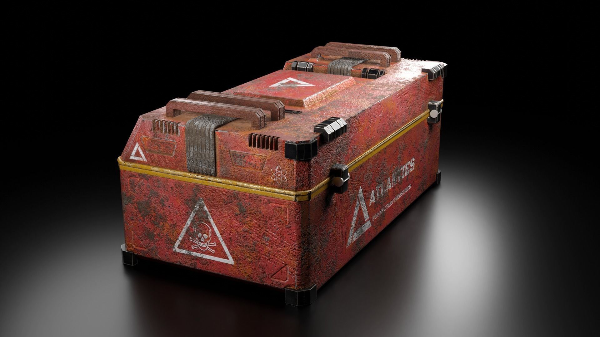 sci-fi chest storage virus box storage free 3D model | CGTrader