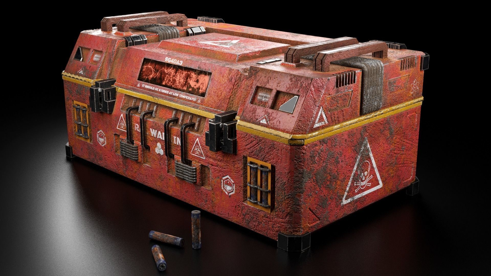 sci-fi chest storage virus box storage free 3D model | CGTrader