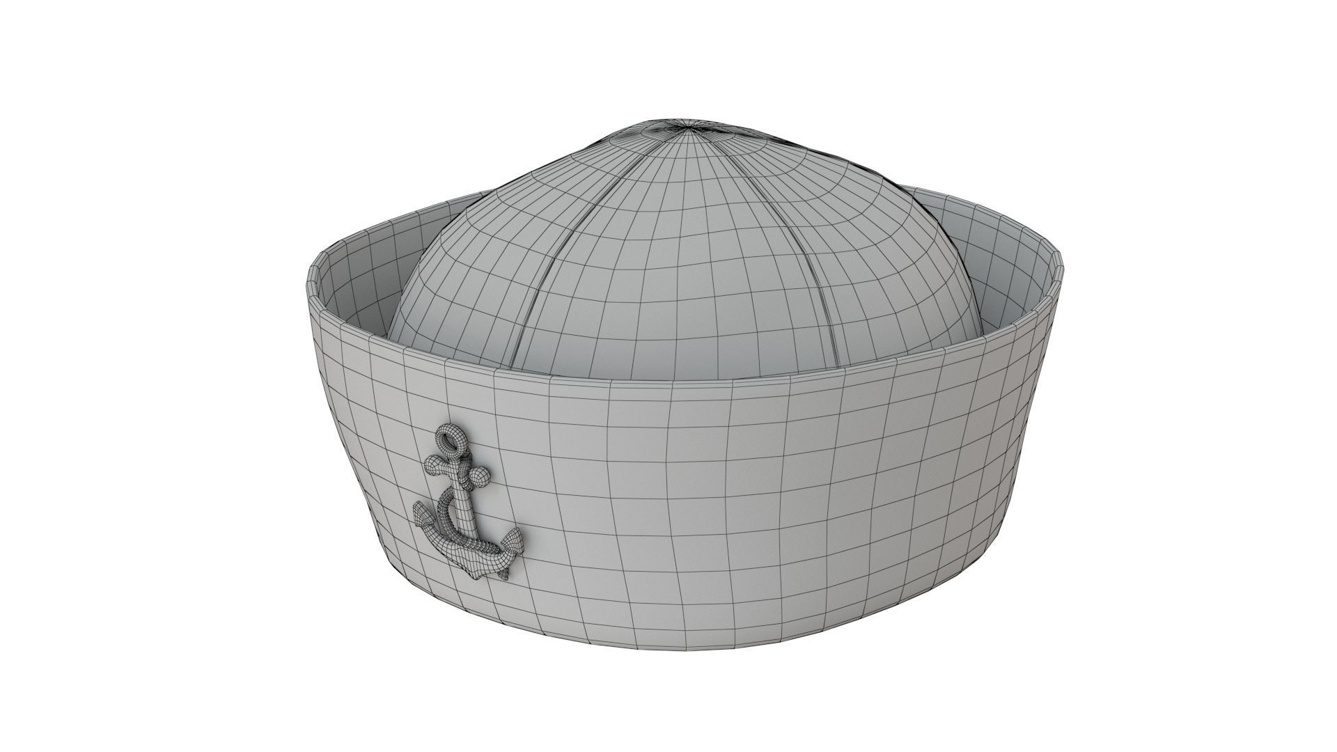 Navy sailor hat 3D model | CGTrader