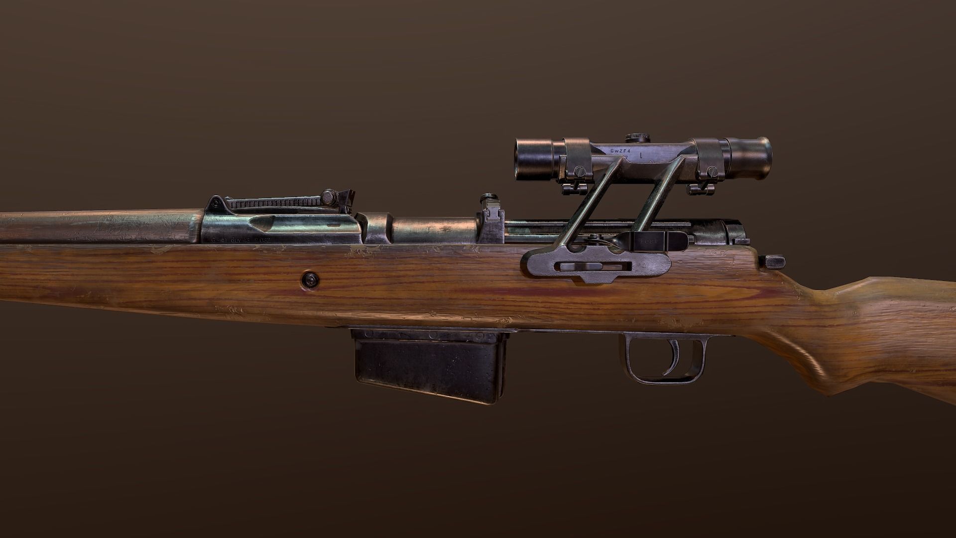 3D model Snipe Gewehr 41 WW2 german Rifle witch scope PBR VR / AR / low-poly | CGTrader