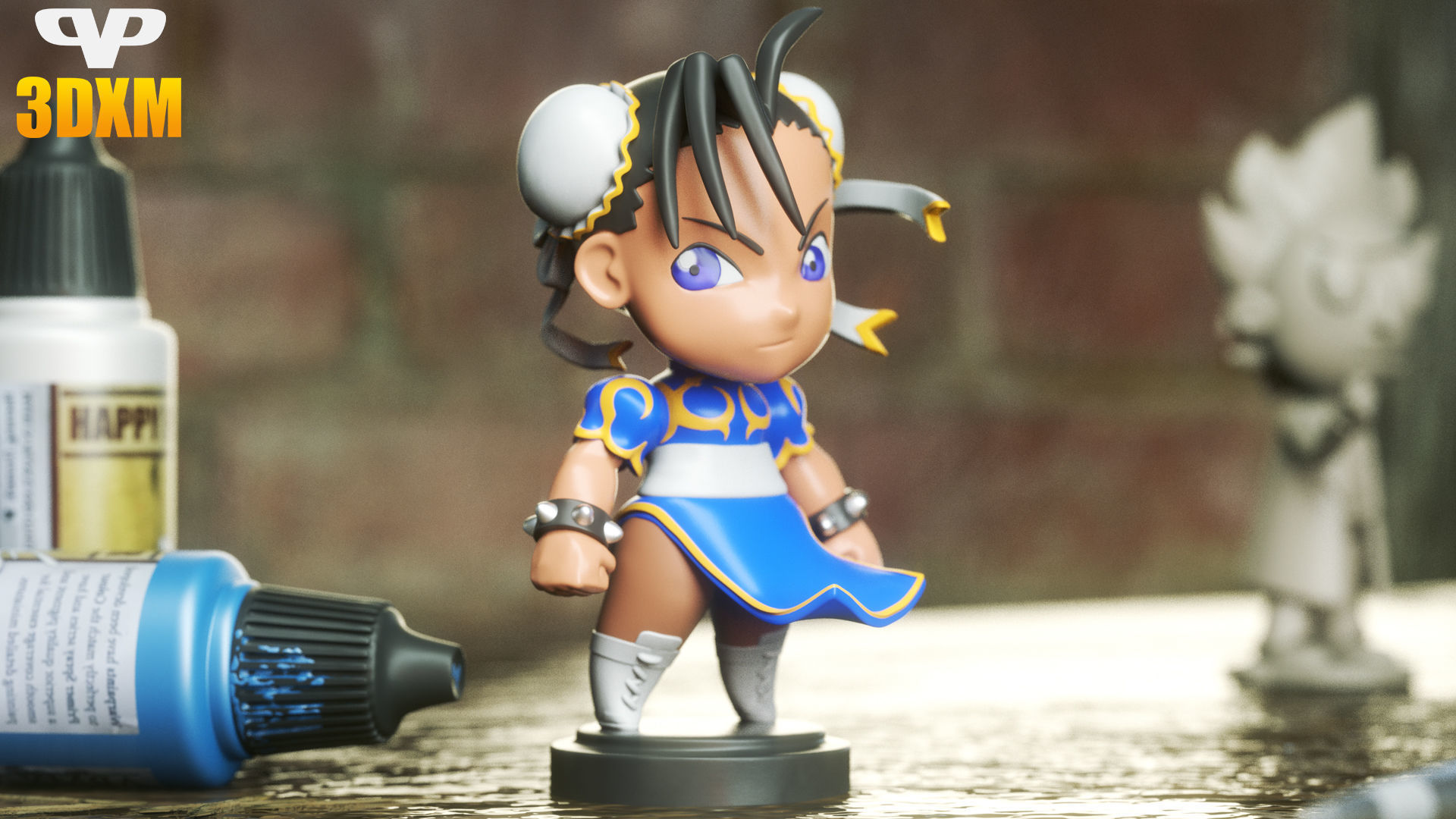 Chun-Li Chibi for 3D Printing STL ChibiSTL 3D model 3D printable | CGTrader