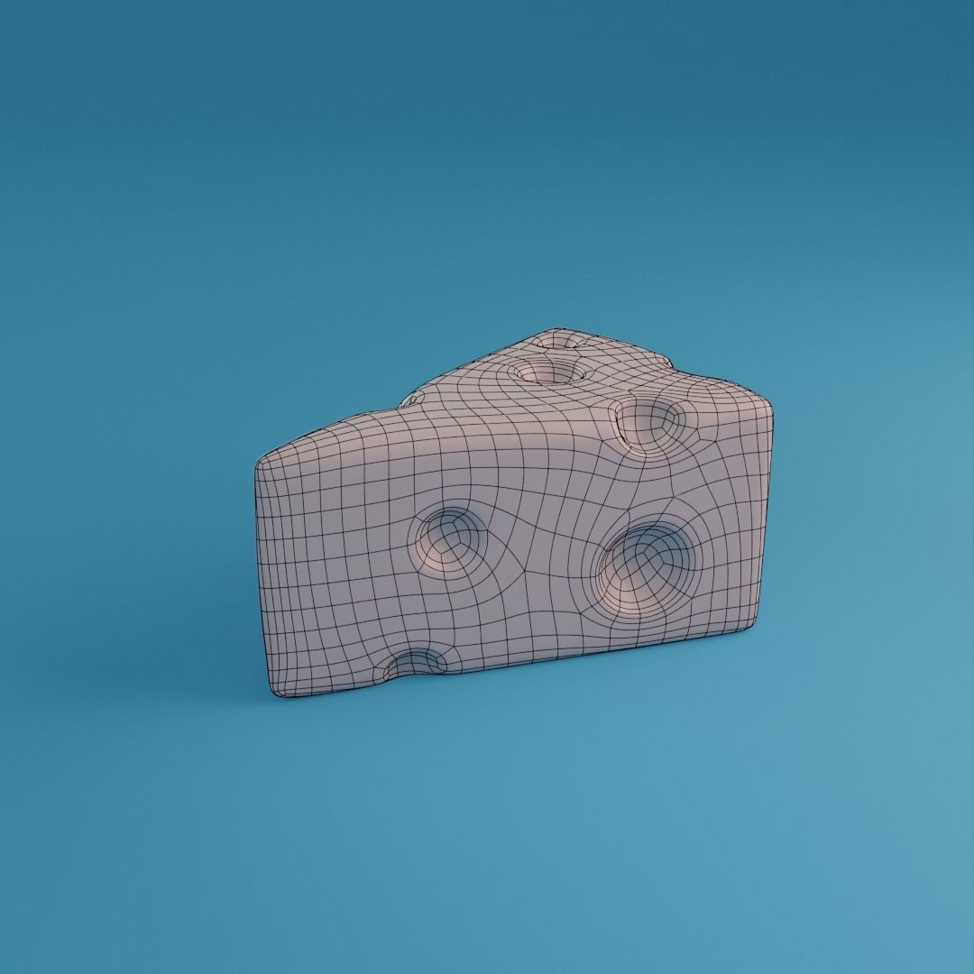 3D model Cartoon cheese VR / AR / low-poly | CGTrader