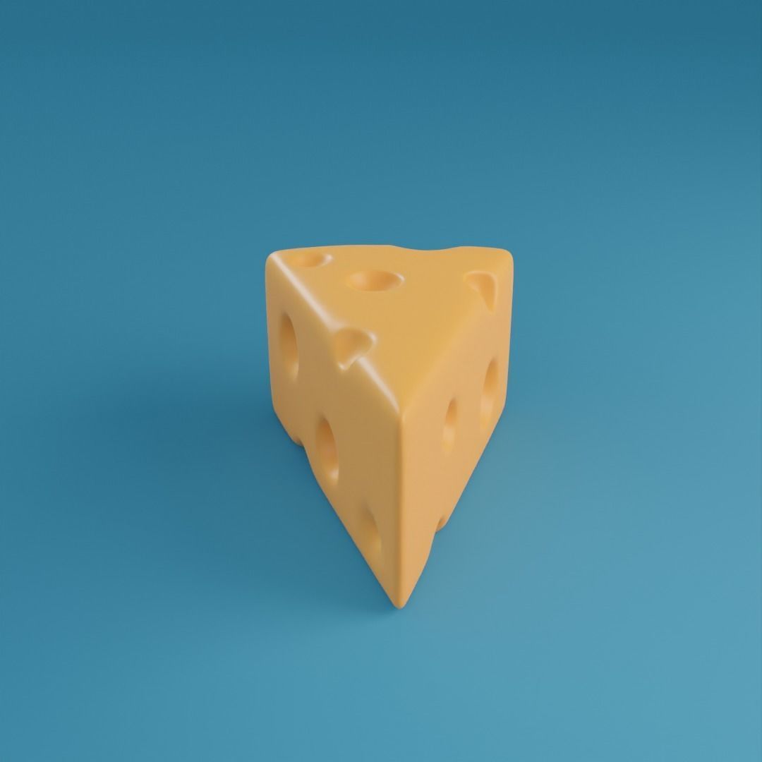 3D model Cartoon cheese VR / AR / low-poly | CGTrader