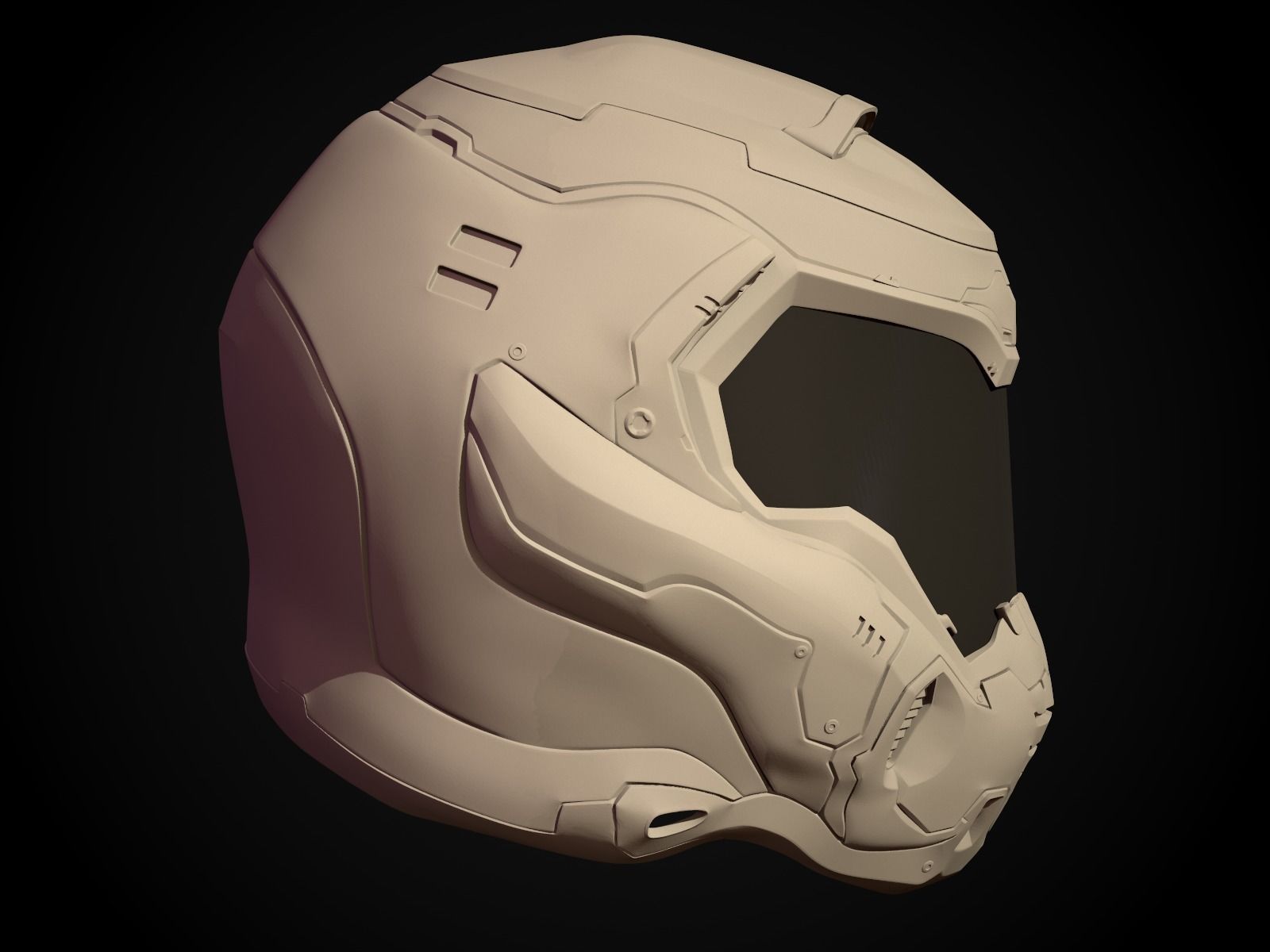 printable doom eternal helmet airsoft paintball 3D model 3D printable ...