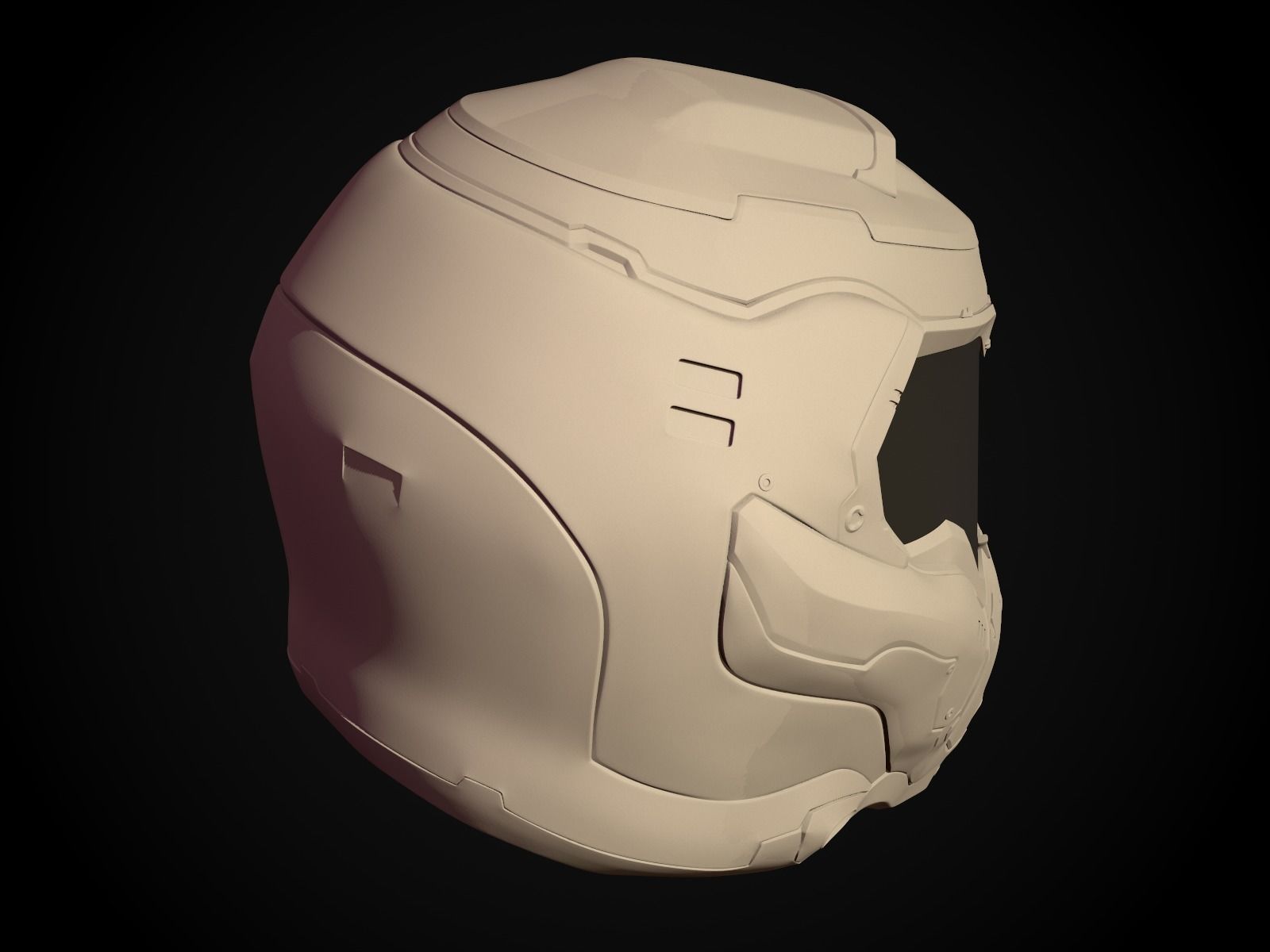 printable doom eternal helmet airsoft paintball 3D model 3D printable ...