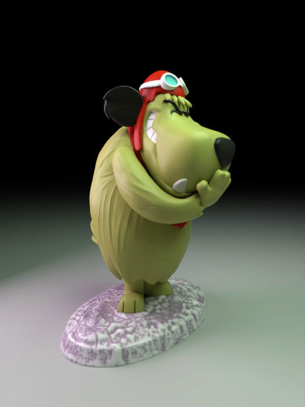 Muttley dog wearing goggles 3D model 3D printable | CGTrader