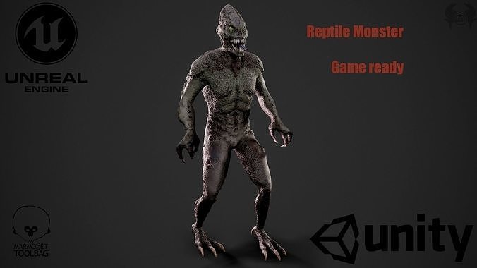 3D model Reptile Monster VR / AR / low-poly | CGTrader
