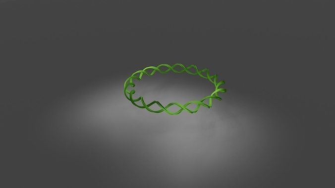 White-Green Ring Form t2 3D model | CGTrader
