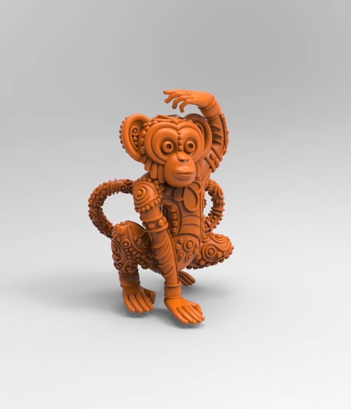 Monkey 3D print model 3D model 3D printable | CGTrader