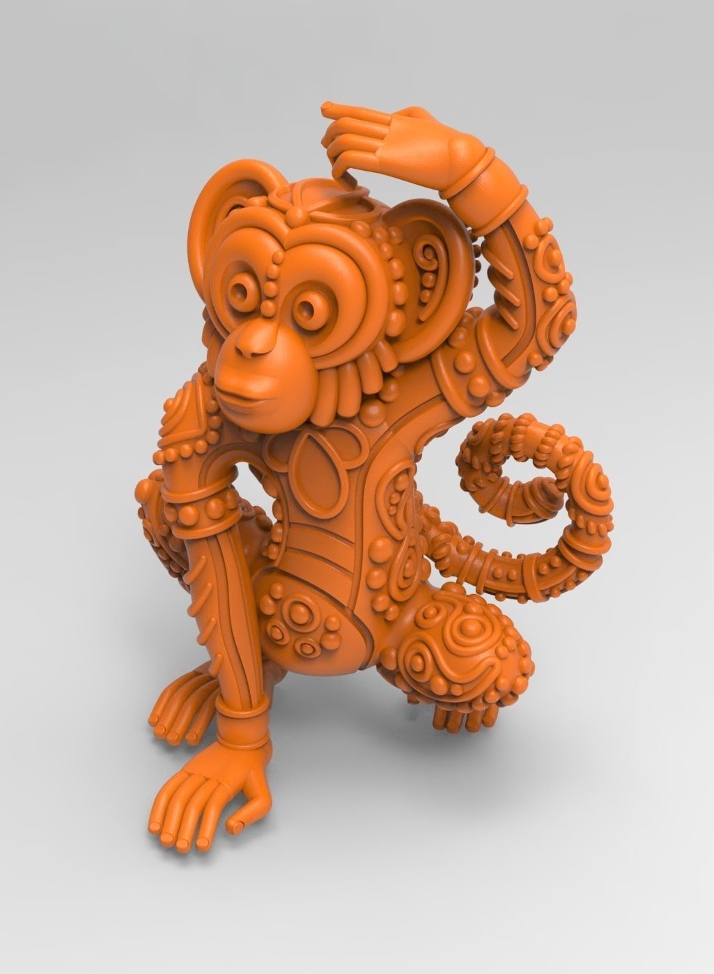 Monkey 3D print model 3D model 3D printable | CGTrader