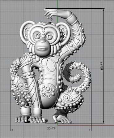 Monkey 3D print model 3D model 3D printable | CGTrader