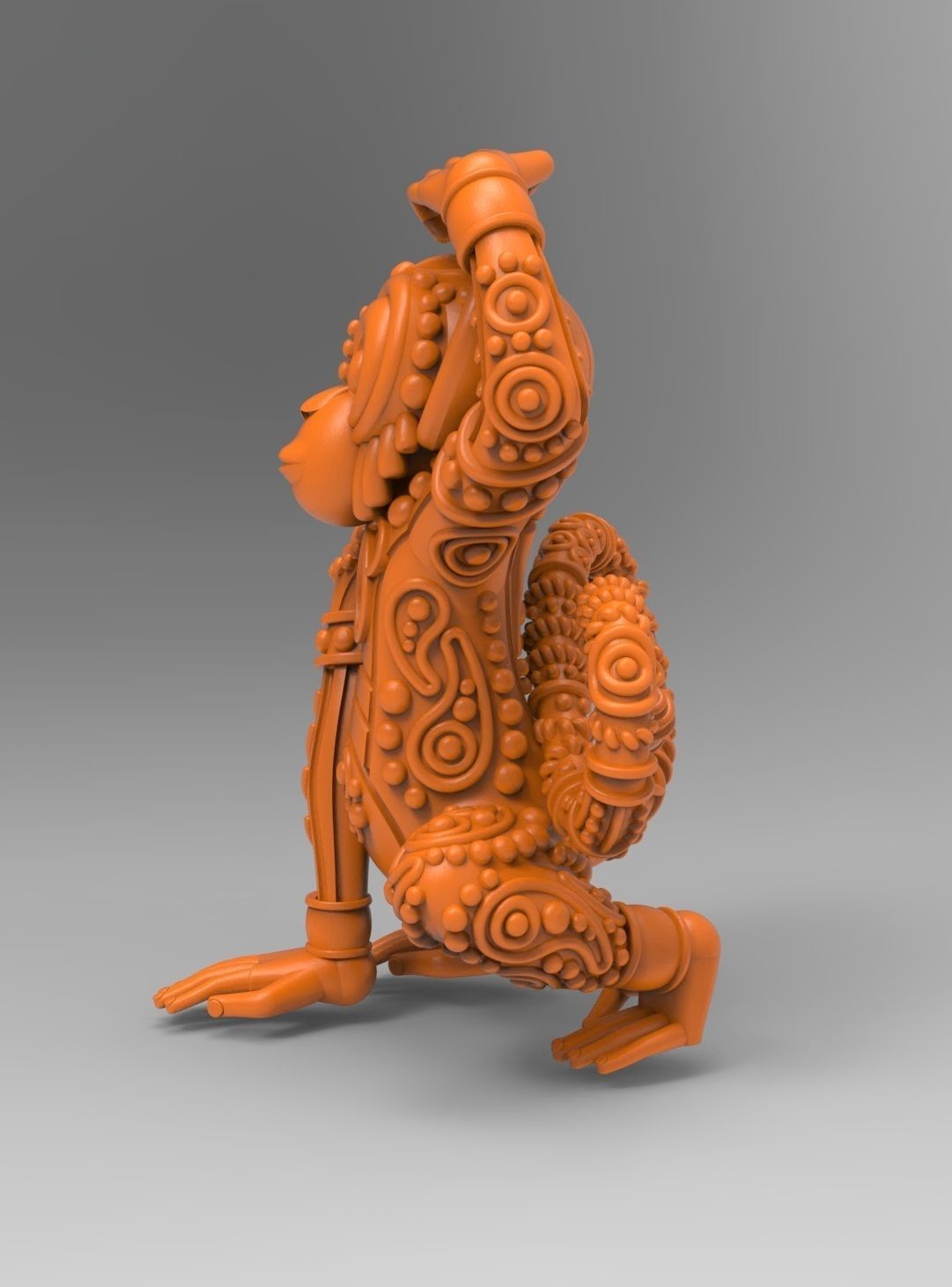 Monkey 3D print model 3D model 3D printable | CGTrader