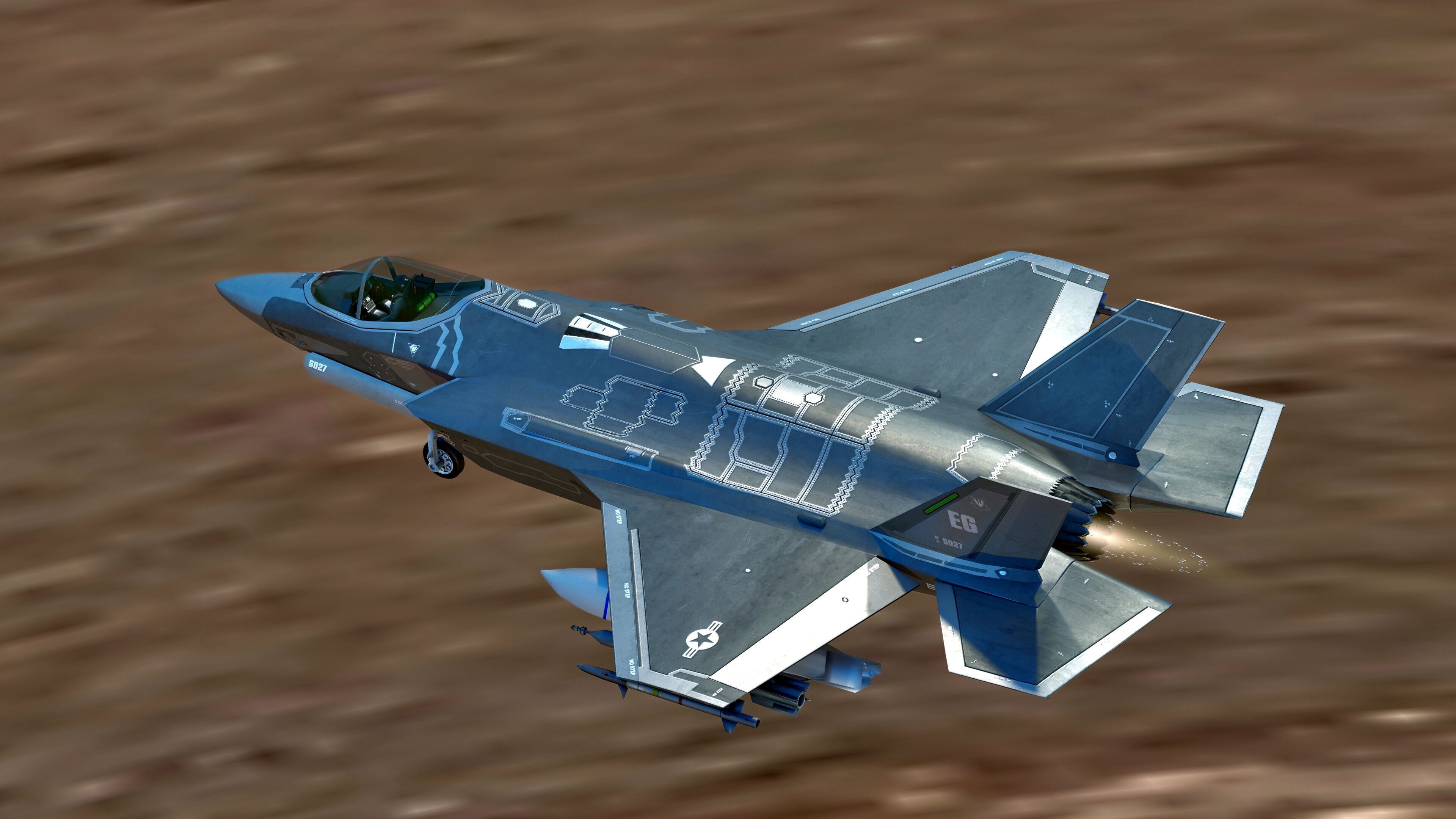 3D model F35A Lightning II - Fully Rigged - with high resolution cocpit ...