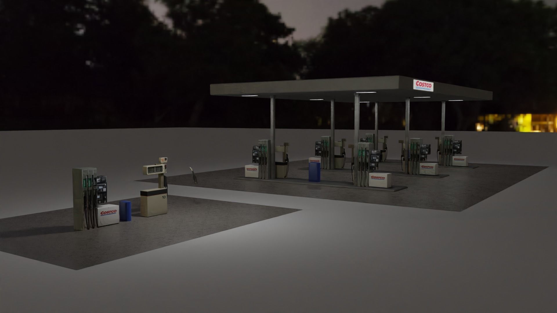 Petrol station asset pack 3D model | CGTrader