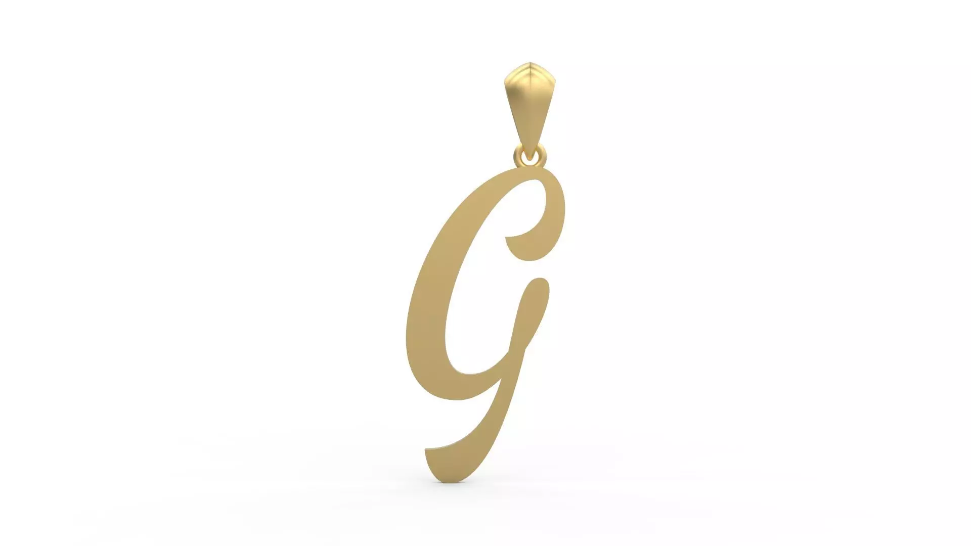 Initial Letters Pendant Ariestha Script G 3D model 3D printable | CGTrader