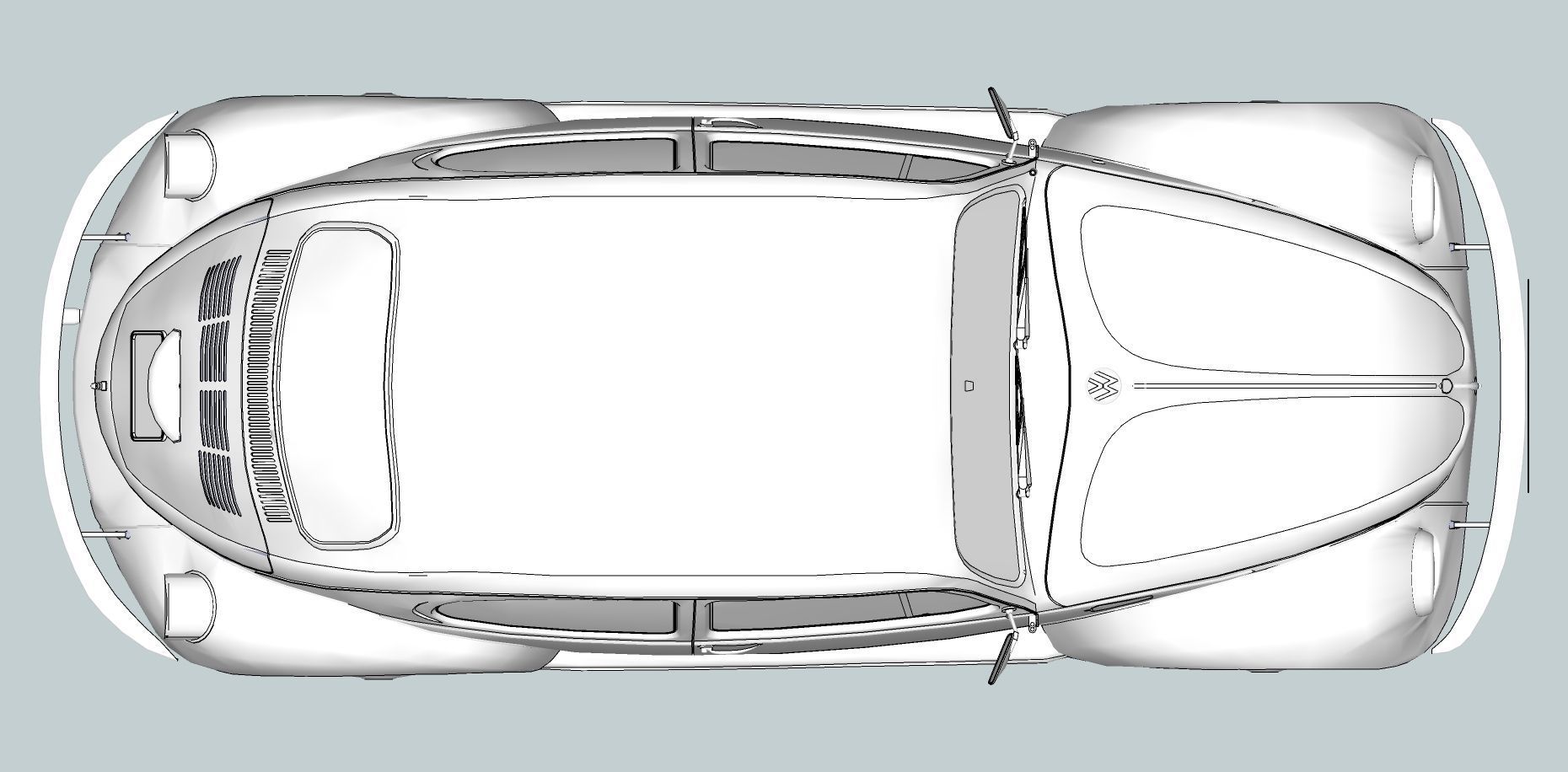 Volkswagen Beetle Last Edition - Ultima Edicion 2003 Low Poly 3D model ...