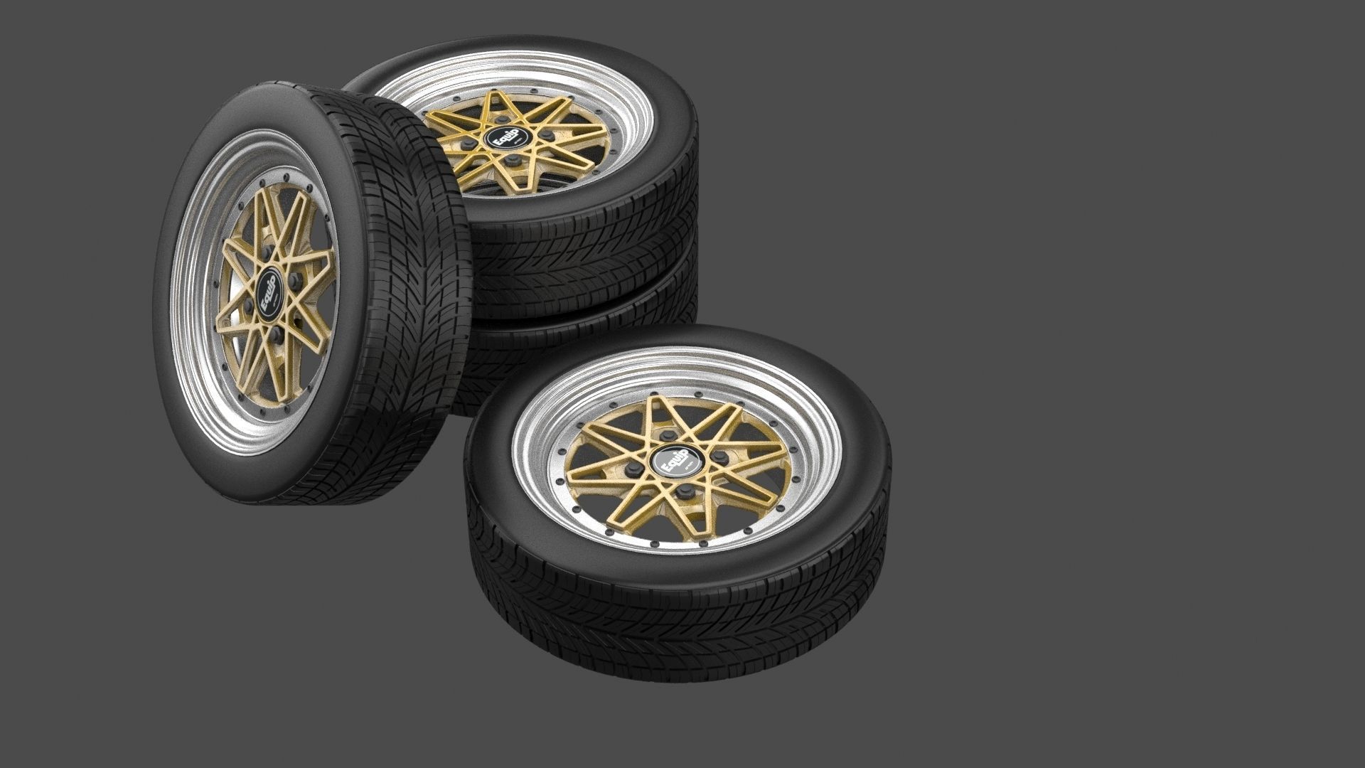 work wheels equip 3 3D model animated | CGTrader