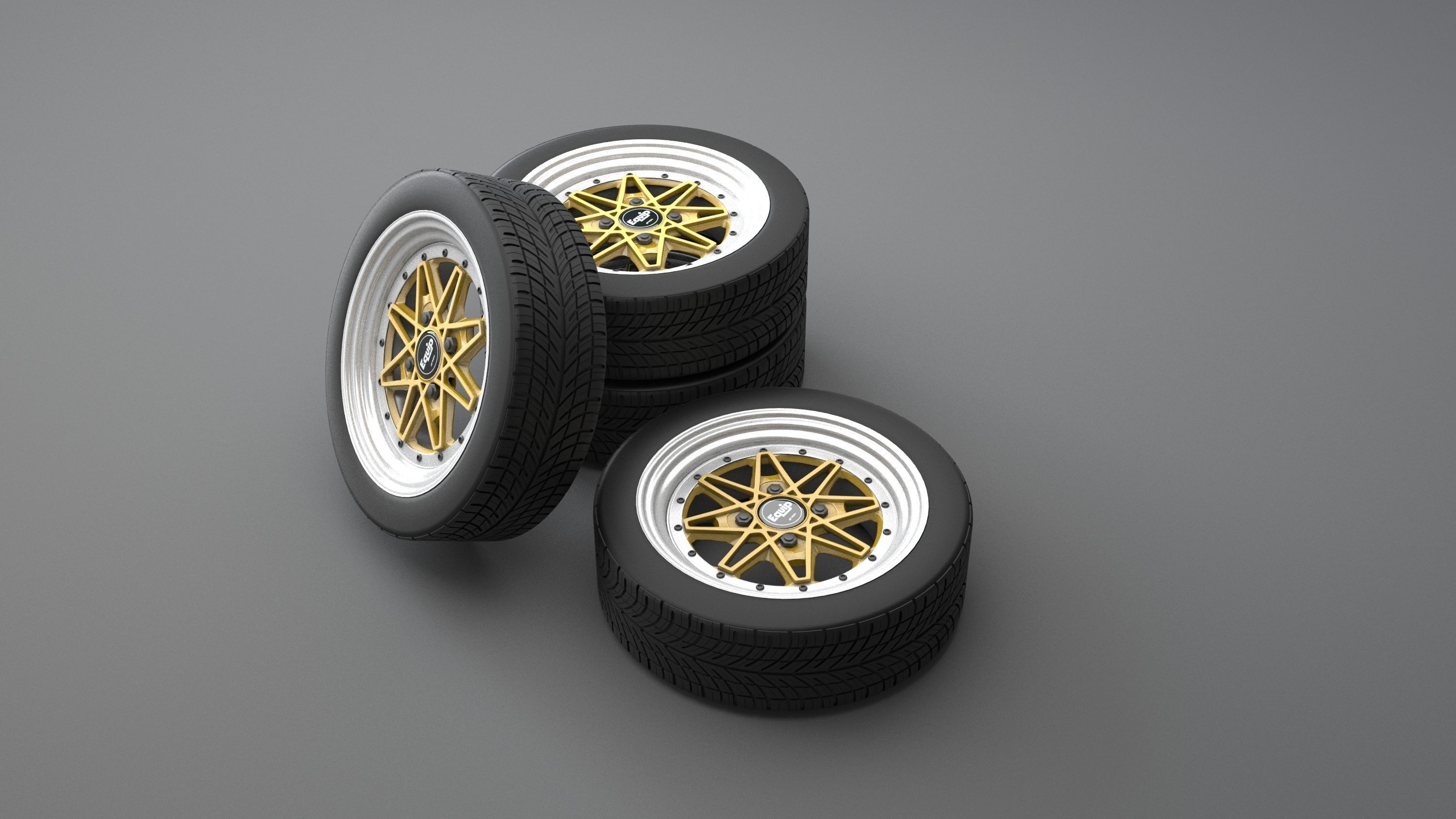 work wheels equip 3 3D model animated | CGTrader