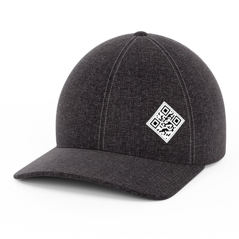 Baseball cap with qr code 3D model | CGTrader