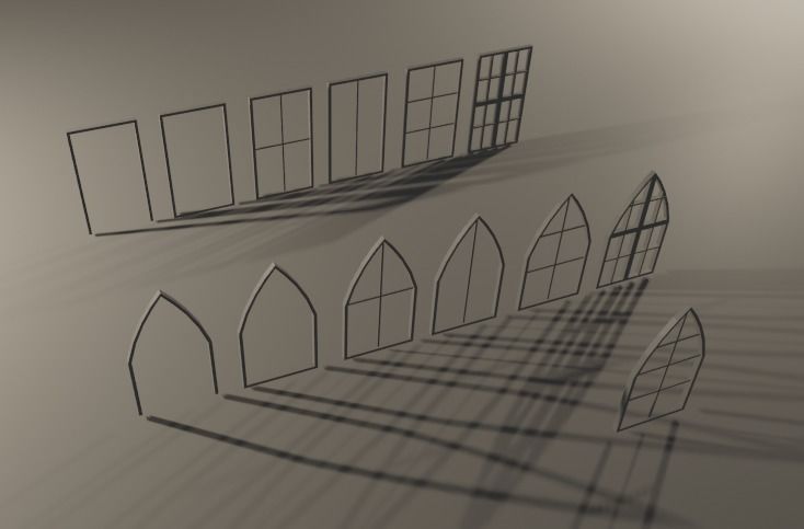 3D model Low Poly Untextured Window Pack VR / AR / low-poly | CGTrader