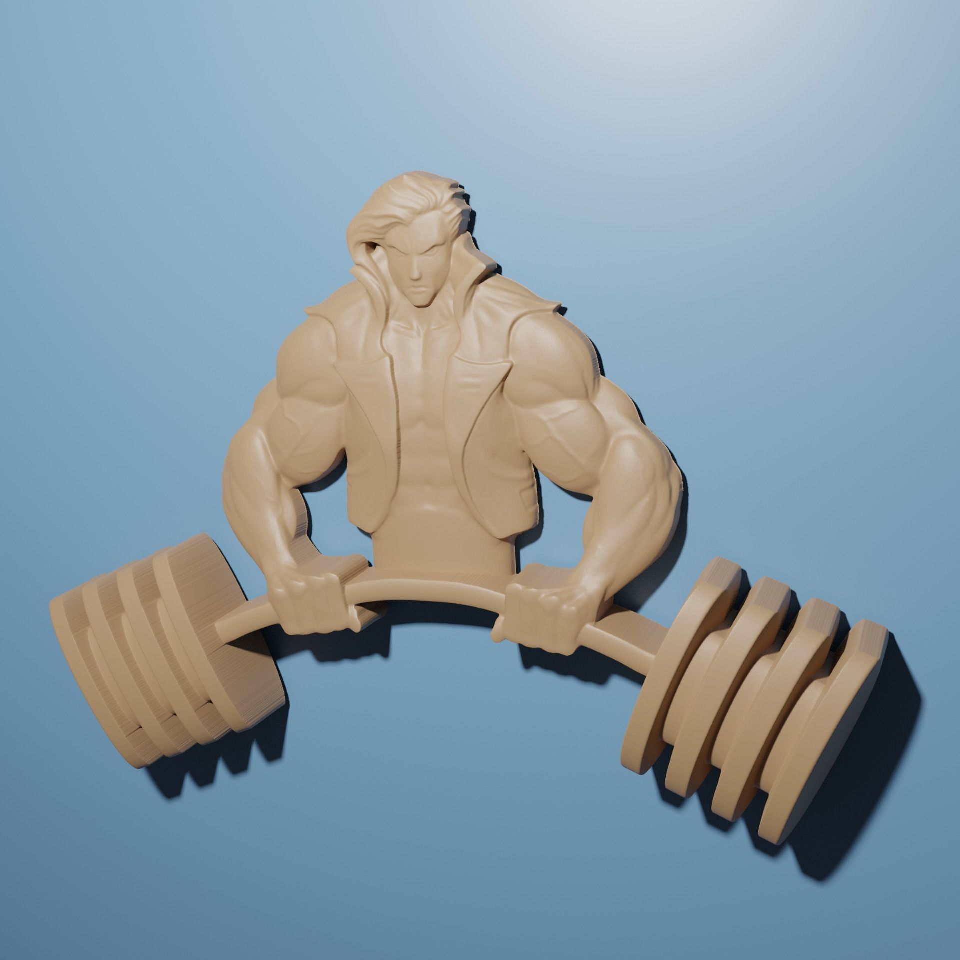 Weight lift sculpt-man STL 3D Model cnc Router Engraver 3D model | CGTrader