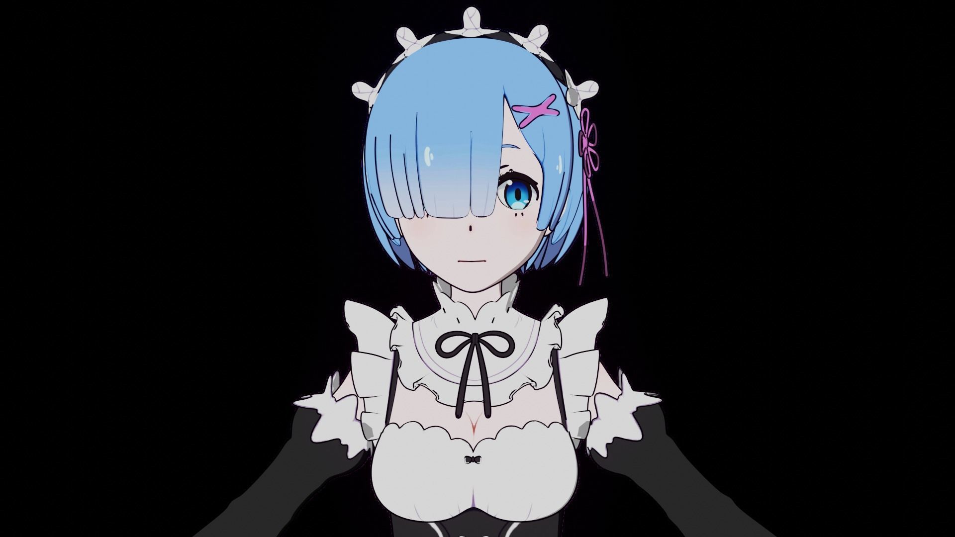 Rem - Re Zero anime 3D model animated rigged | CGTrader