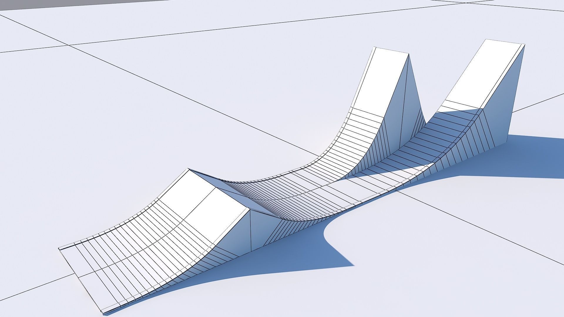 Big Two side stunt ramp free VR / AR / low-poly 3D model | CGTrader