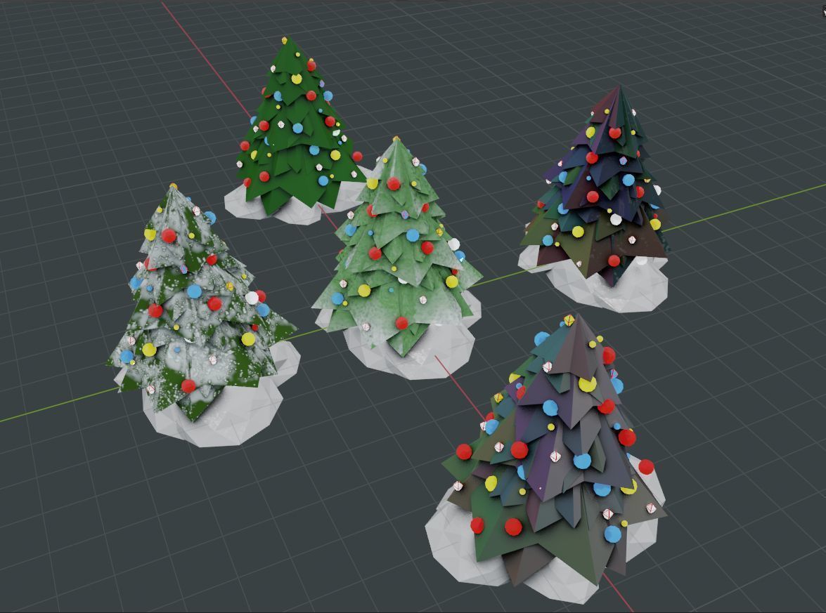 Christmas Tree Low Poly 2021 free VR / AR / low-poly 3D model | CGTrader