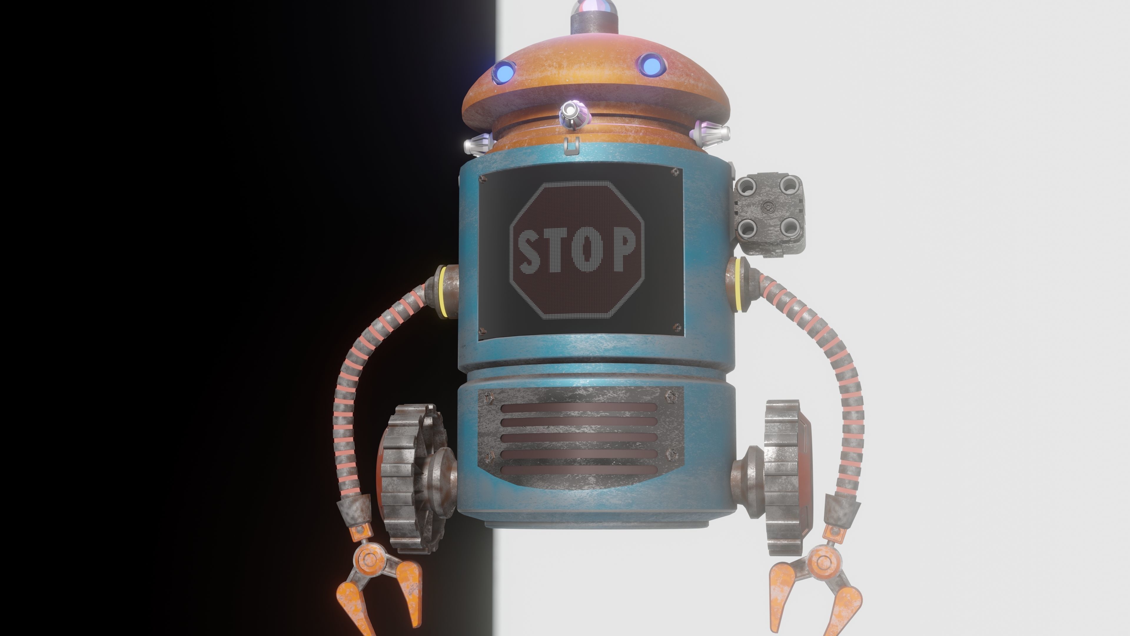 STOP ROBOT 3D model | CGTrader