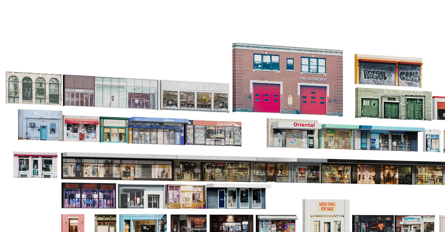 3D model Storefront Shopfront Starbucks Coffee Shop Retail City VR / AR ...