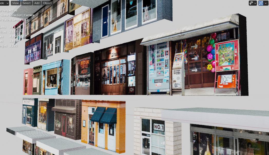 3D model Storefront Shopfront Starbucks Coffee Shop Retail City VR / AR ...